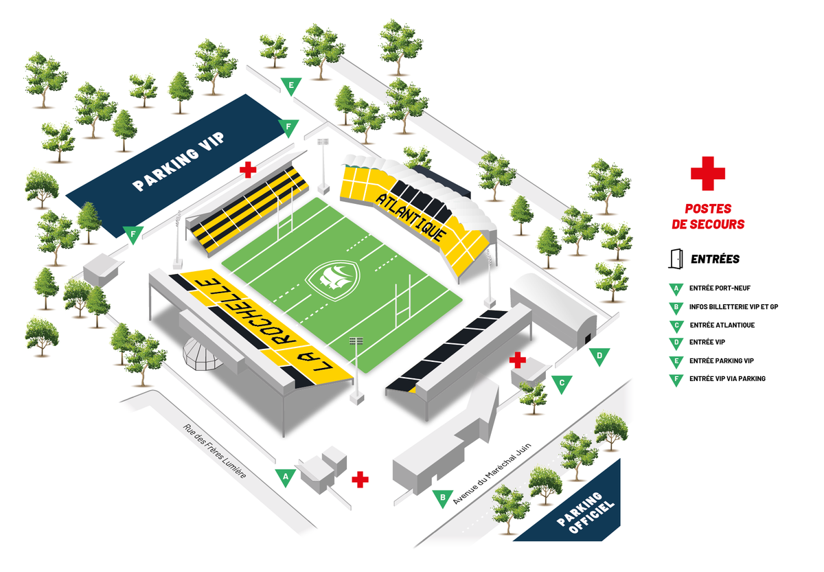 Comment accéder à ma place ? | Stade Rochelais