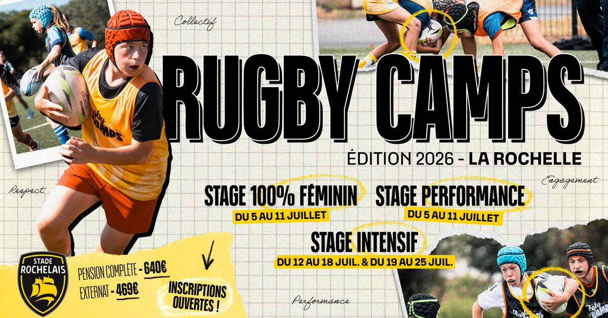 Rugby Camps 2026, inscriptions ouvertes ! | Stade Rochelais