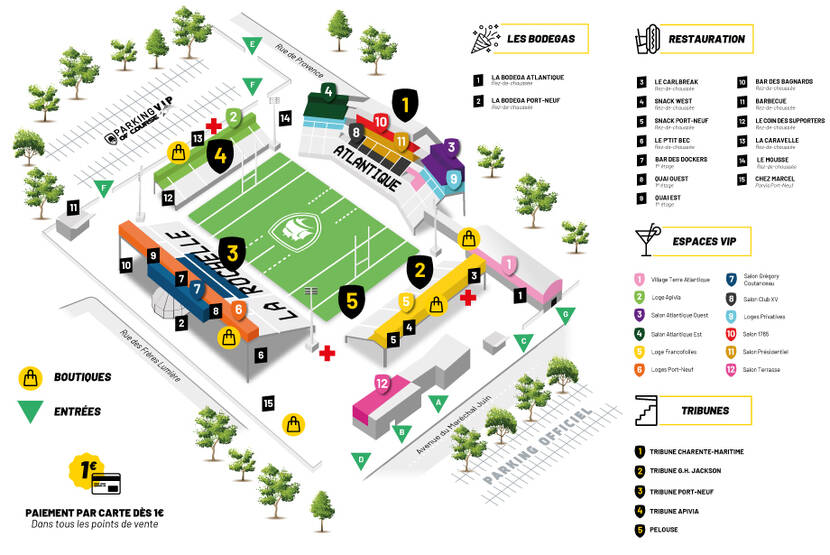Comment accéder à ma place ? | Stade Rochelais